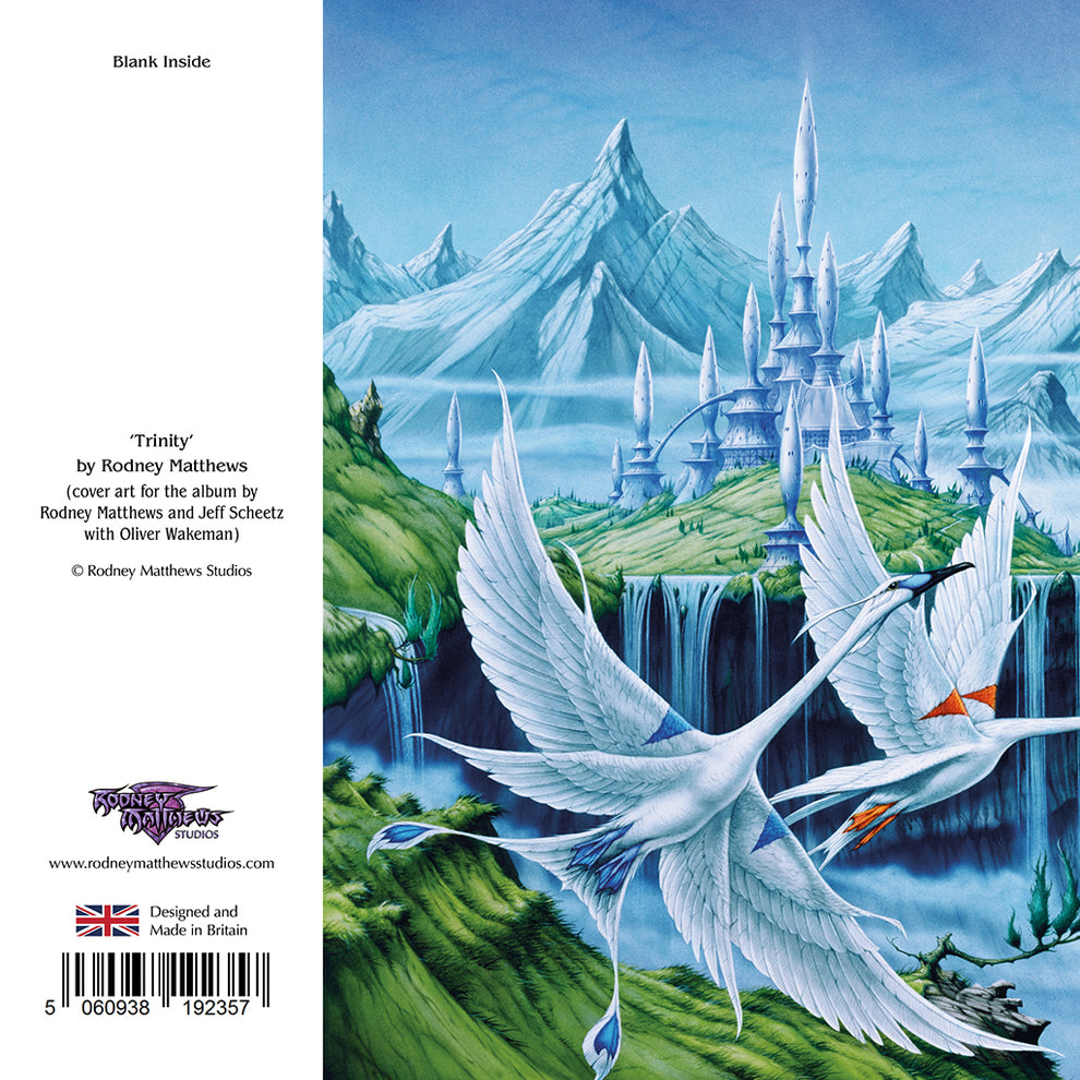 Trinity fine art greetings card – Rodney Matthews Studios