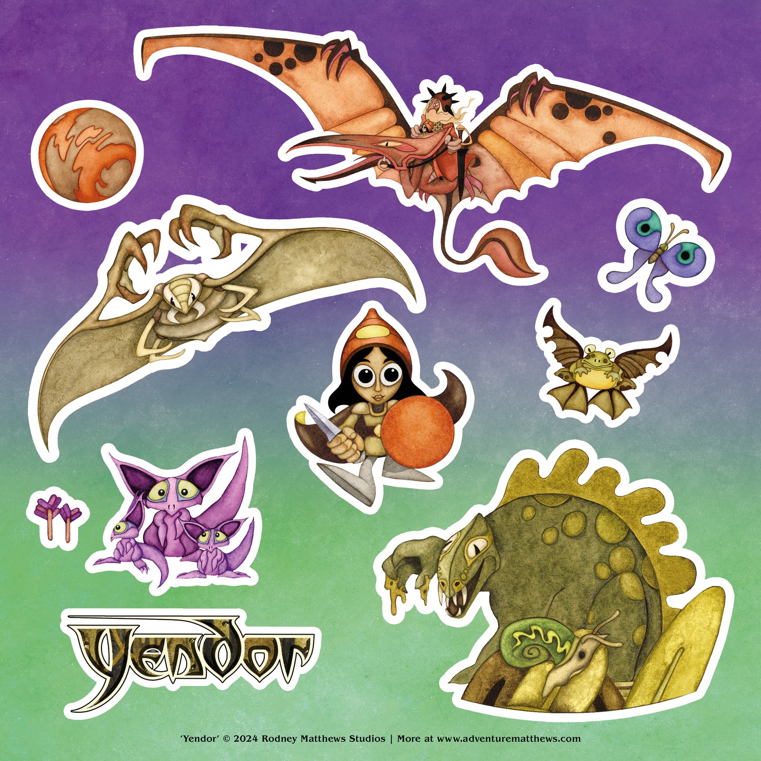 Yendor: Colouring book and Free Sticker Sheet – Rodney Matthews Studios