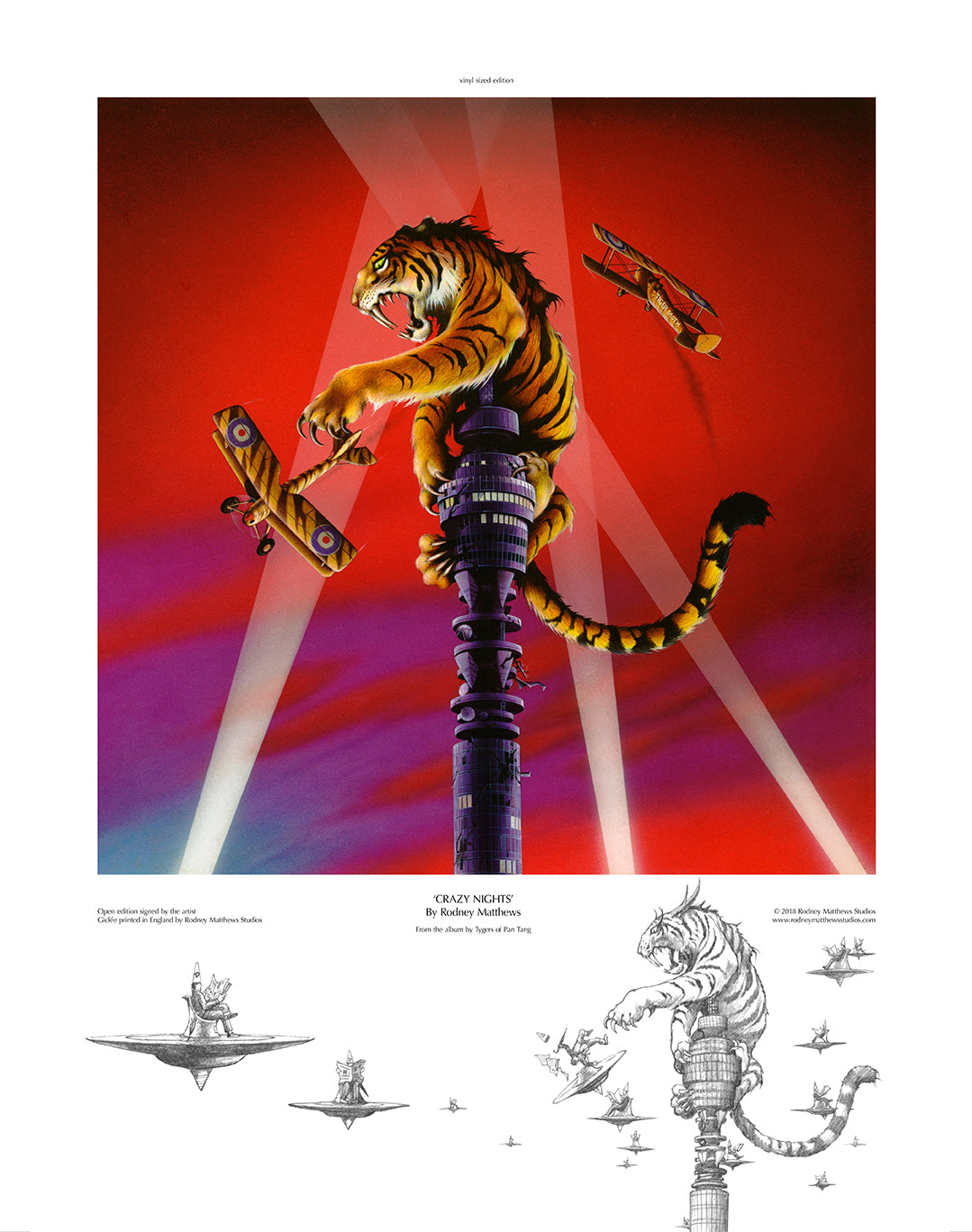Tygers of Pan Tang: Crazy Nights open edition giclèe art print – Rodney ...