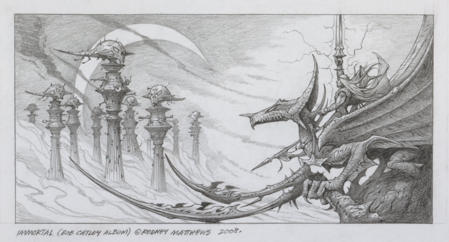 Bob Catley: Immortal original pencil drawing – Rodney Matthews Studios